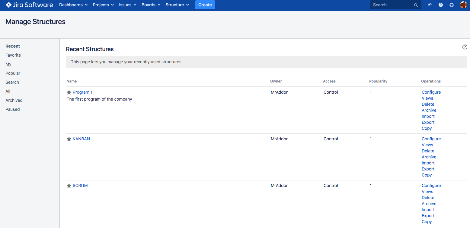 Structure and Structure.Gantt for Jira – www.MrAddon.com ®: Jira ...