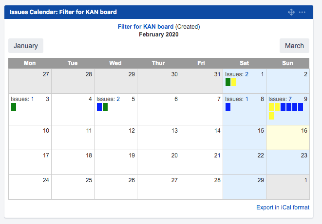 New modified Jira Calendar Gadget plugin to show color by Status ...