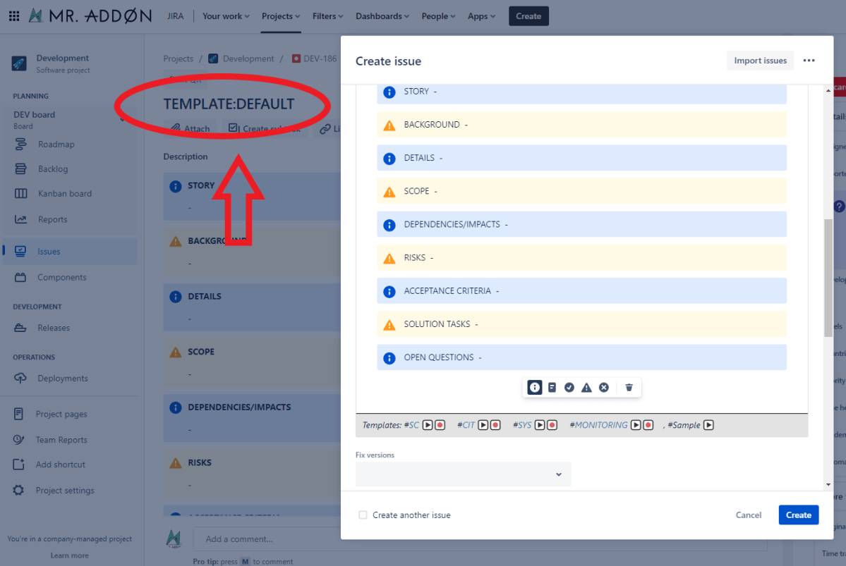 Description Templates by Project and IssueType with no Jira Cloud Admin ...