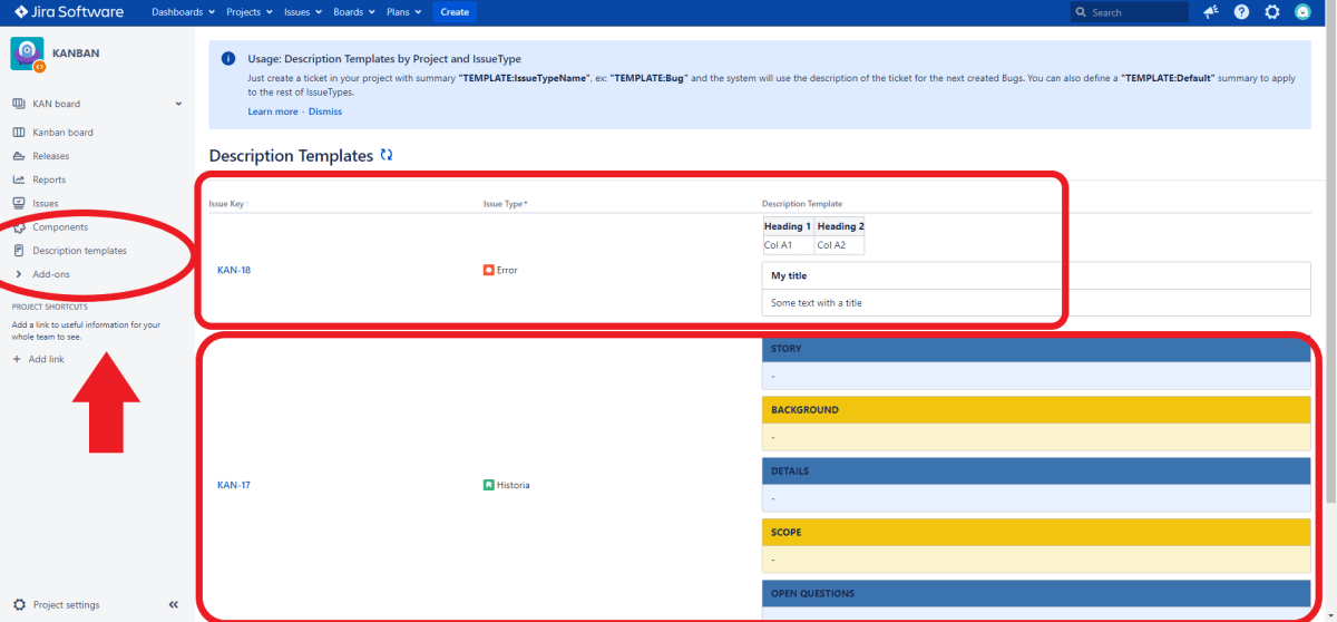 Where are the Jira Description Templates? – www.MrAddon.com ®: Jira ...